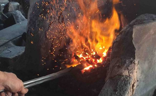 Medieval Knife Making at a local Blacksmith's workshop